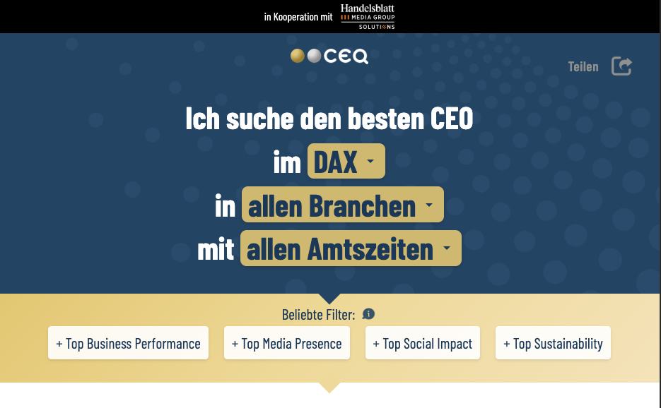 CEO Ranking 2025: Deutschlands Top Manager im Vergleich